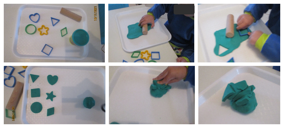 les formes en pâte à modeler