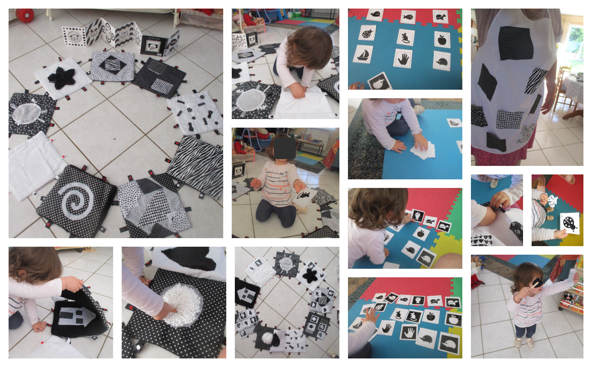 Petites activités en noir et blanc